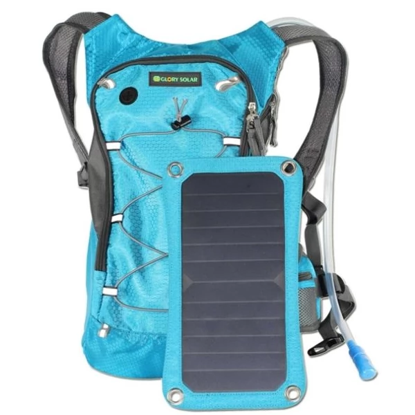 Solar Smart Backpack Sport with 6.5W Solar Panel and Water Bag