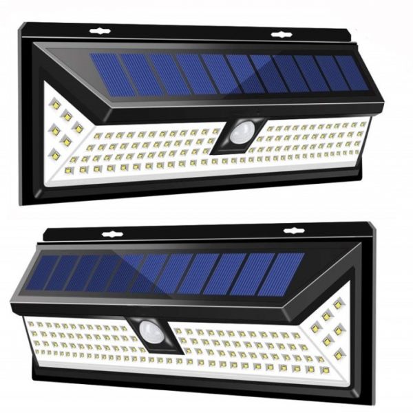 Ultra-bright 7W 118 LED Solar PIR Sensor Light with wide lighting angle